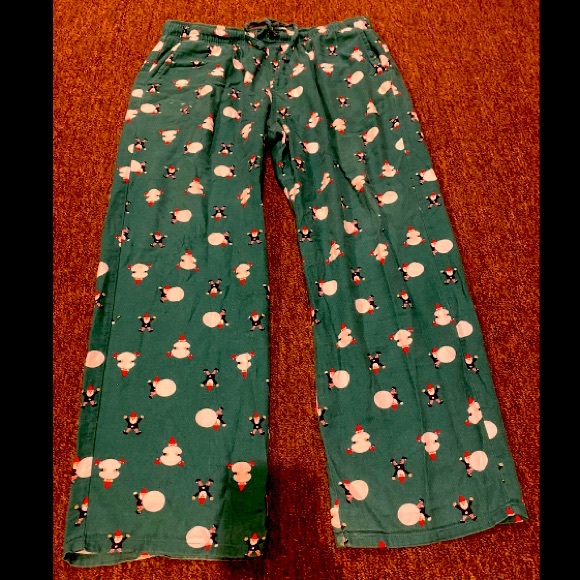 Old Navy | Pants | Santa Print Pajama Pants Womens L Old Navy Green Red ...
